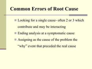 Root cause analysis | PPT