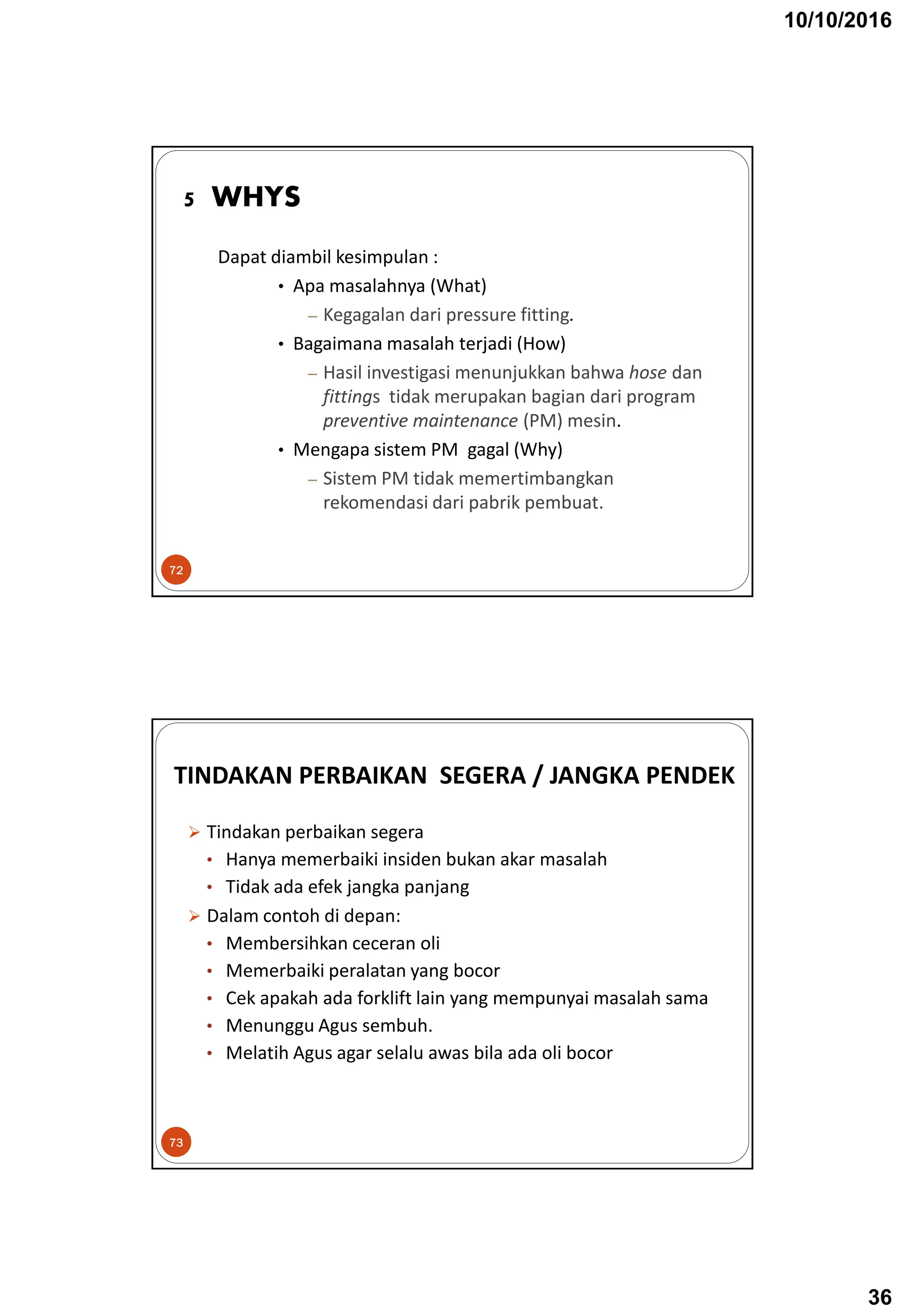 ROOT CAUSE ANALYSIS /MENENTUKAN AKAR MASALAH | PDF