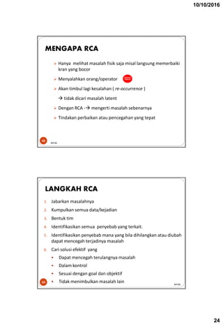ROOT CAUSE ANALYSIS /MENENTUKAN AKAR MASALAH | PDF
