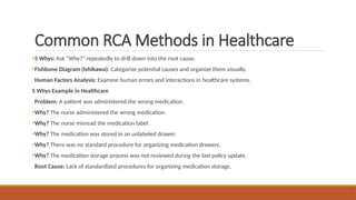 Root cause analysis (Fundamentals of health care quality and patient ...