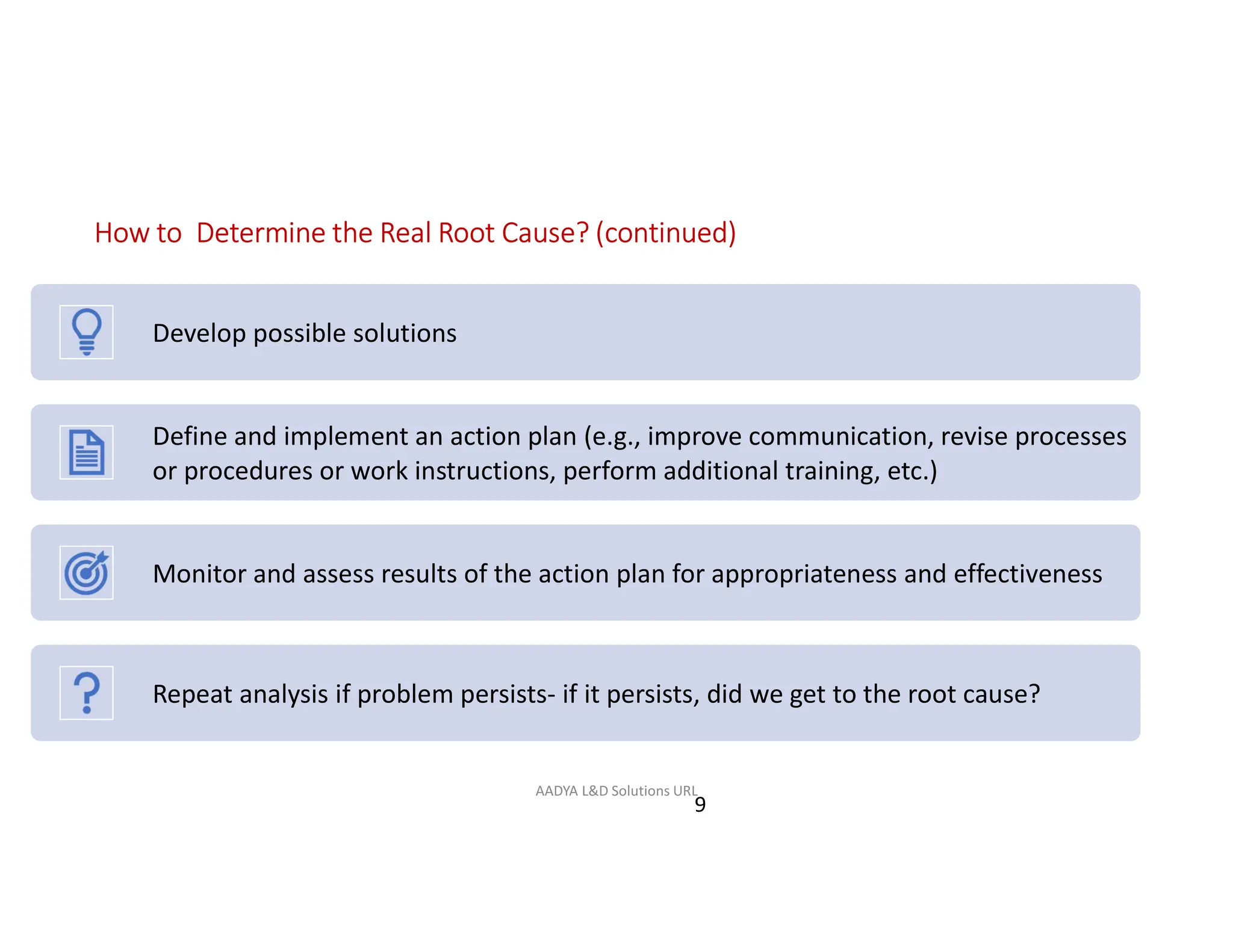Root Cause Analysis - RCA Training Module | PDF