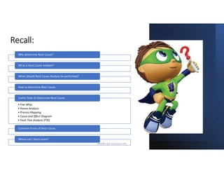Root Cause Analysis - RCA Training Module | PDF