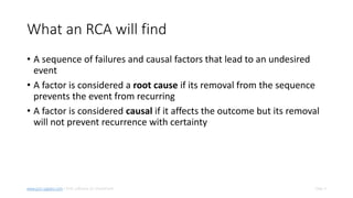 Root Cause Analysis and Corrective Actions | PPTX