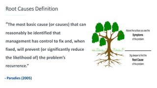 The Root Cause Analysis in Quality Improvement | PPTX | Science