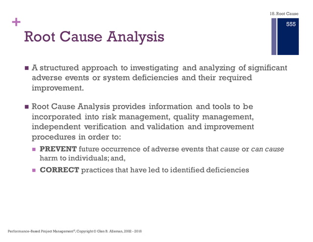 Root cause analysis master plan | PPT | Free Download
