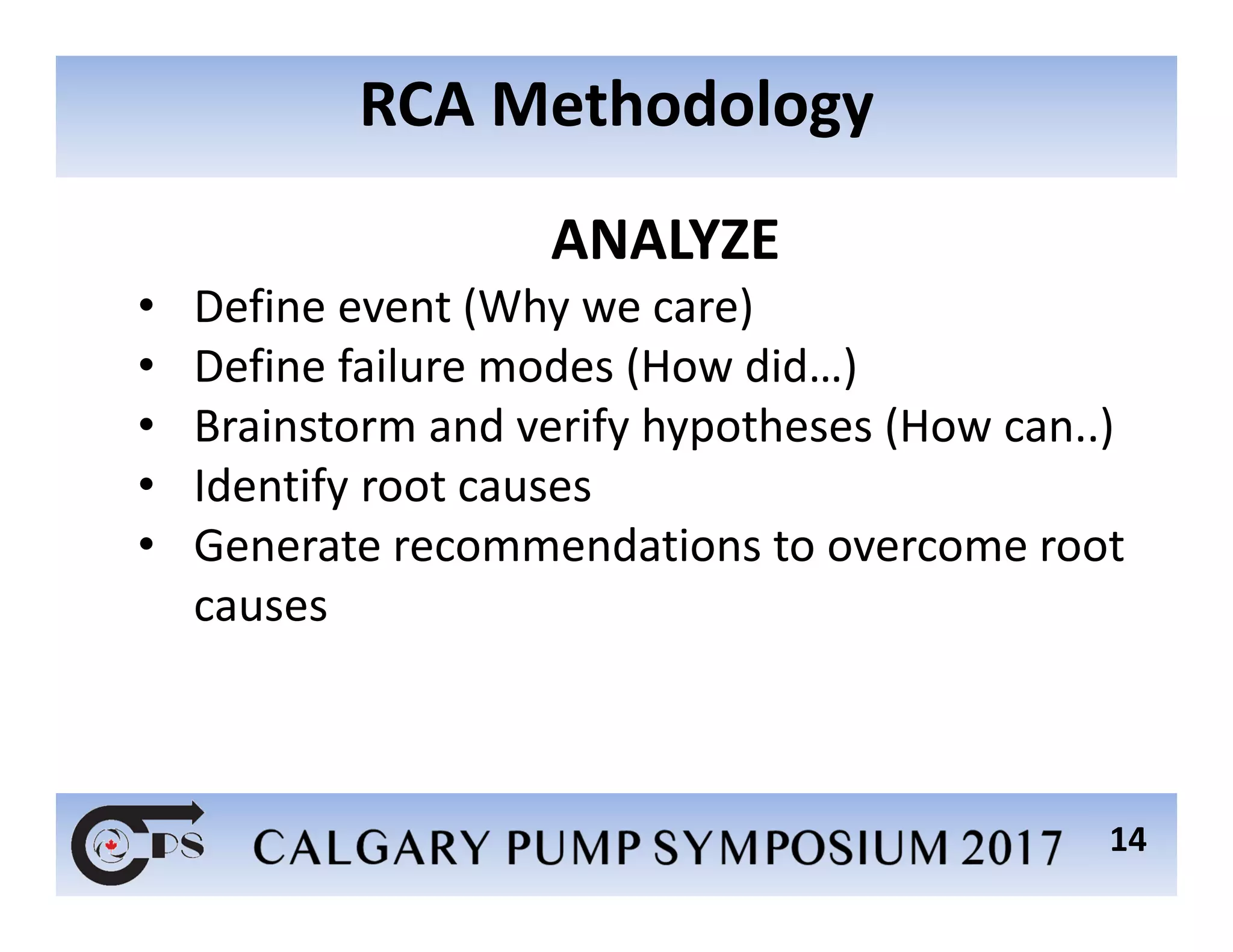 Root Cause Failure Analysis Methods for Pump Failures | PDF