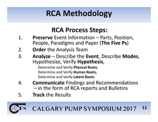 Root Cause Failure Analysis Methods for Pump Failures | PDF