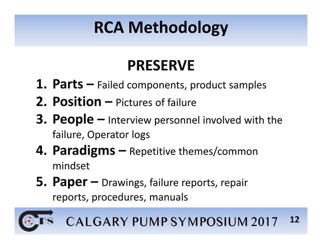 Root Cause Failure Analysis Methods for Pump Failures | PDF