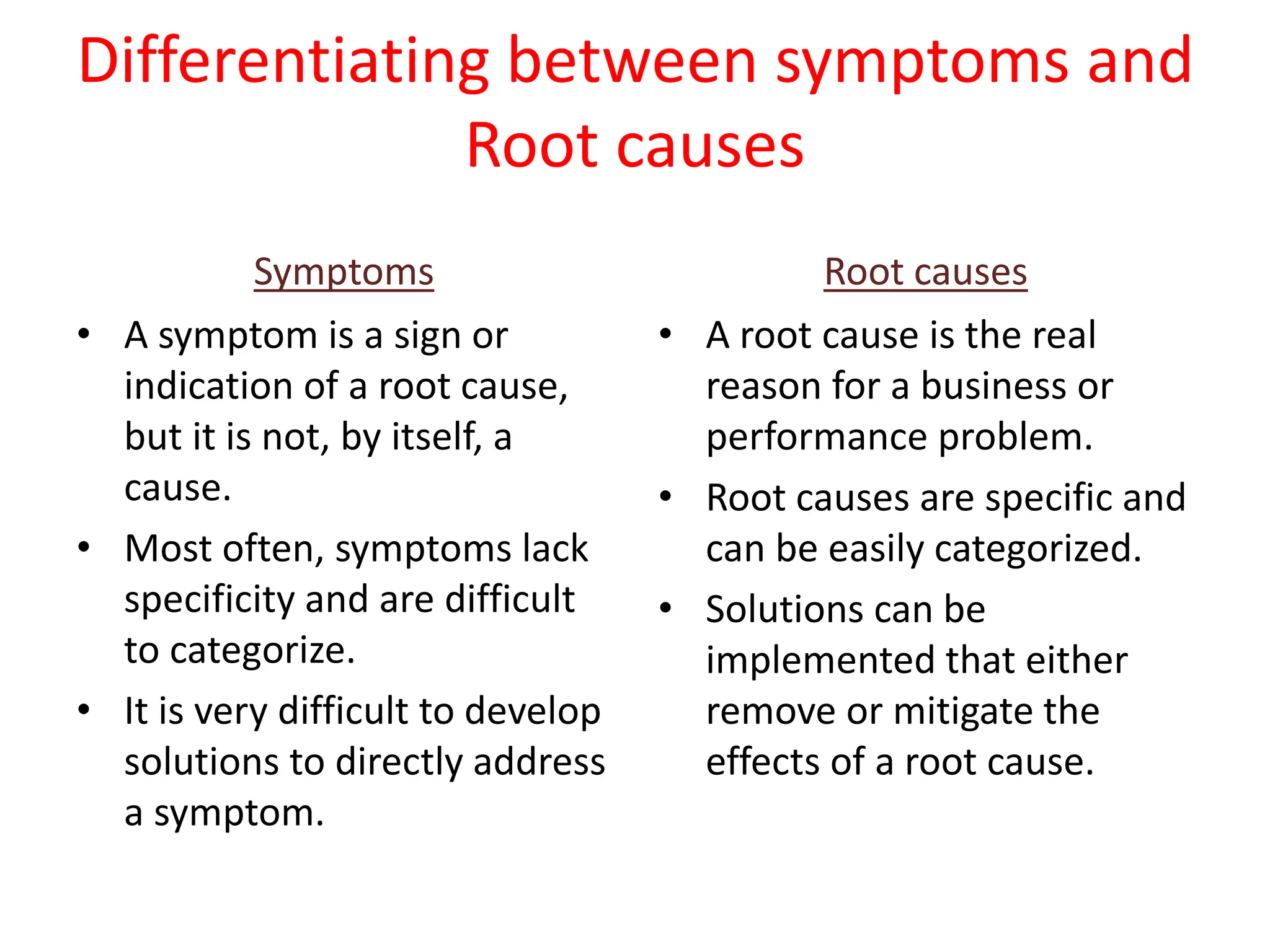 ROOT CAUSE ANALYSIS PowerPoint Presentation | PPTX