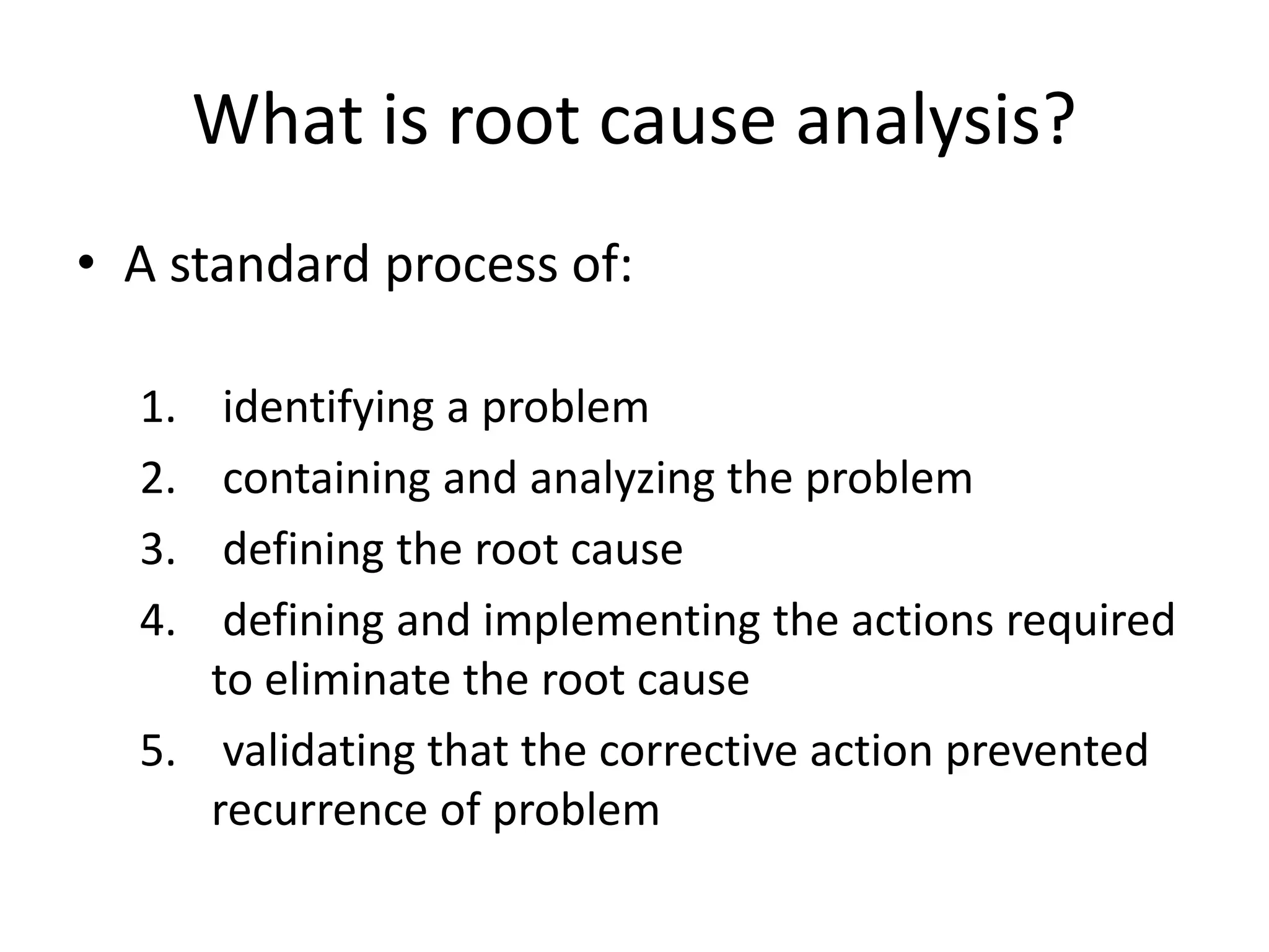 ROOT CAUSE ANALYSIS PowerPoint Presentation | PPTX