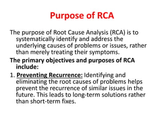 ROOT CAUSE ANALYSIS PowerPoint Presentation | PPTX