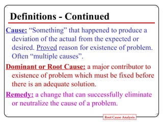Root Cause Analysis Presentation | PPS