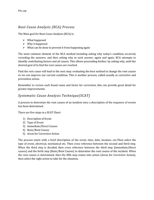 Root cause analysis process | PDF