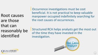 Test beyond the obvious- Root Cause Analysis | PPTX