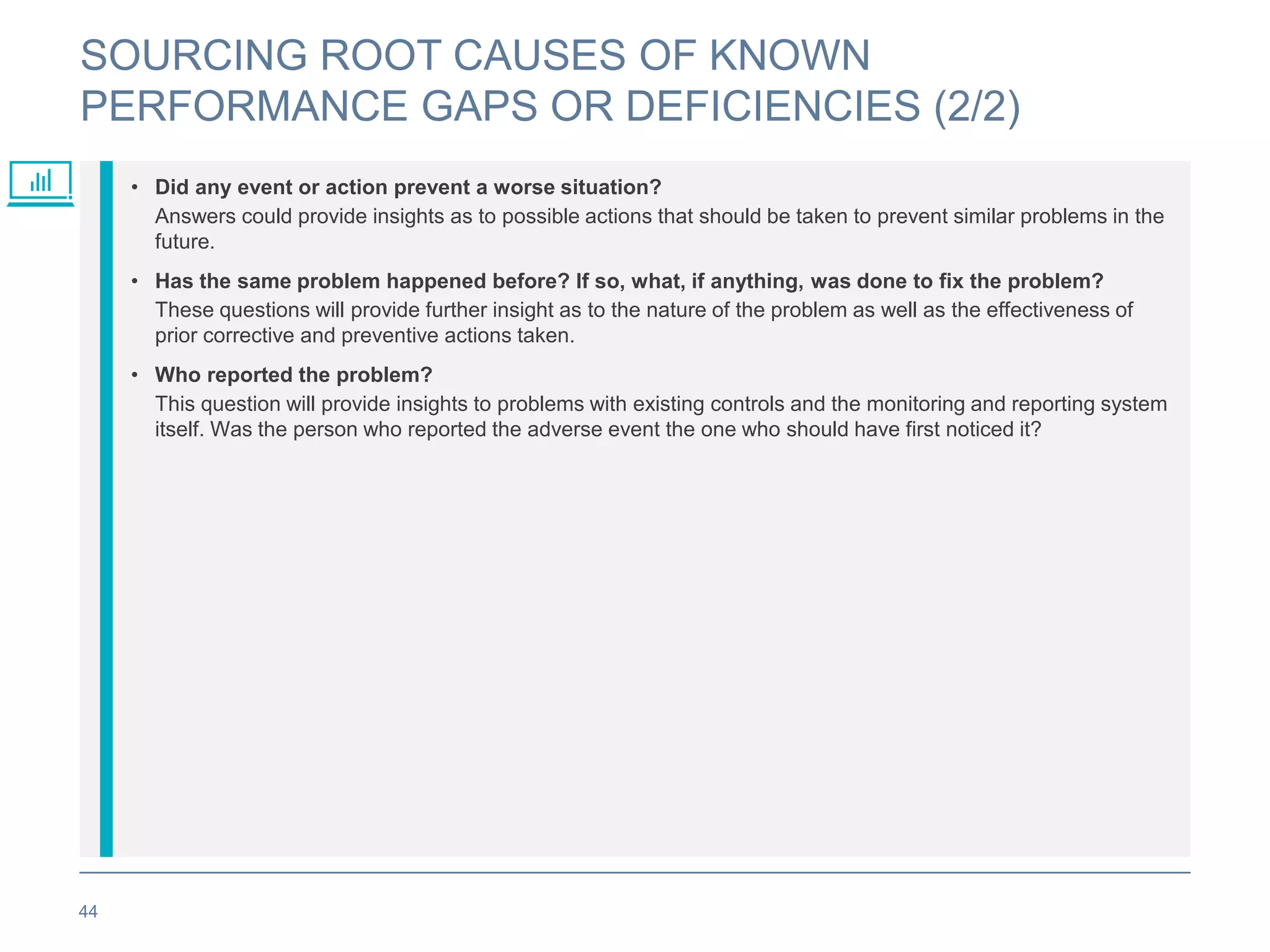 Root cause analysis questionnaire | PDF