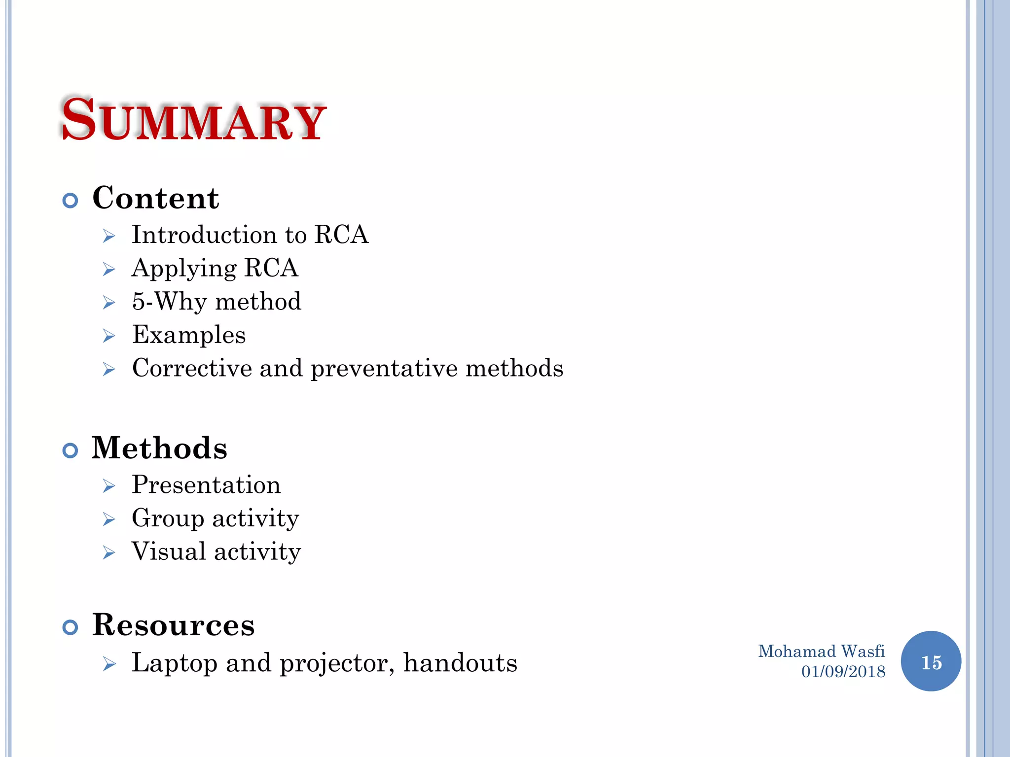 Root cause analysis (rca) | PDF