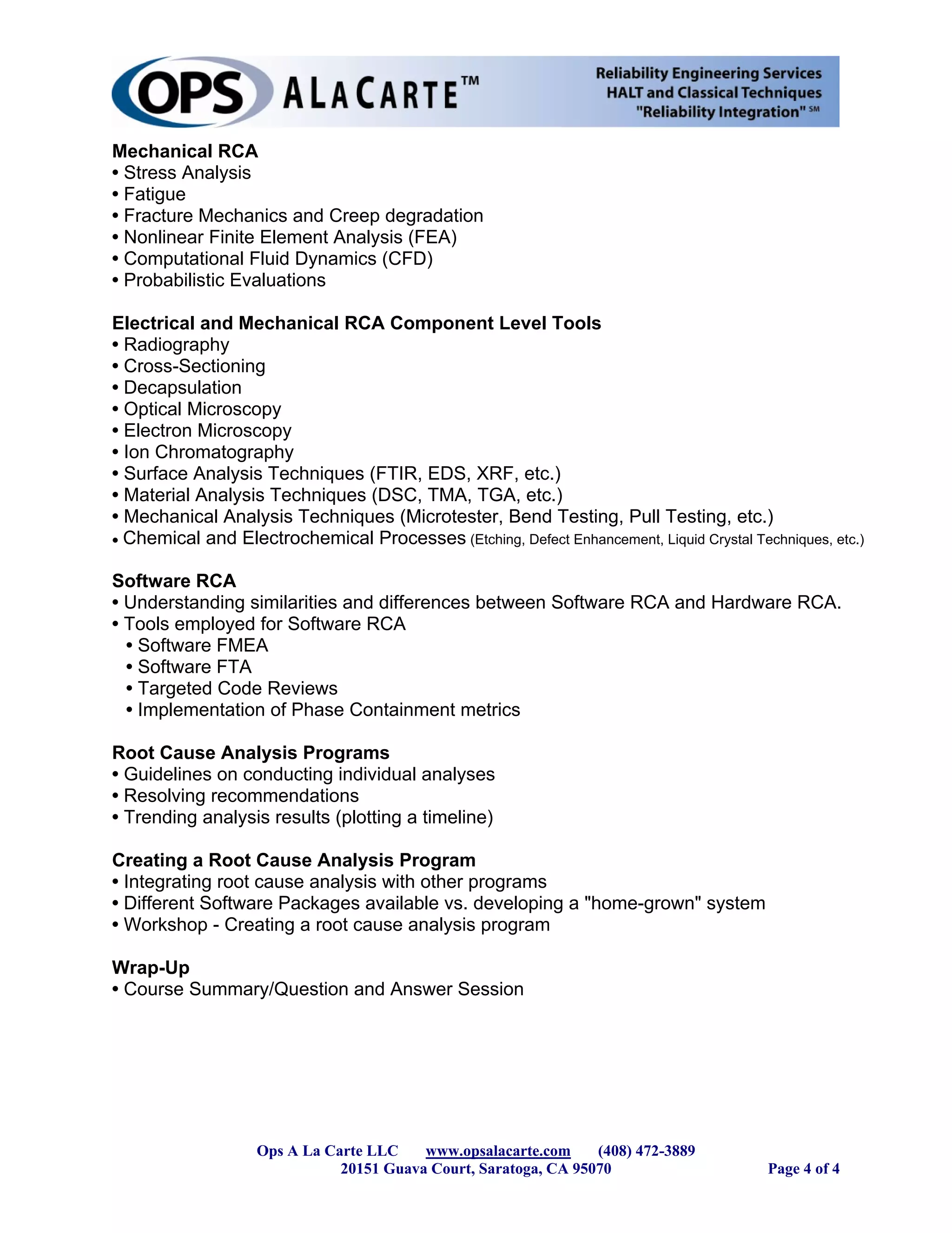 Root Cause Analysis (RCA) Seminar Outline | PDF