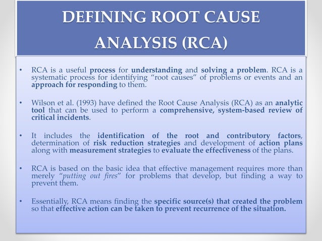 Root cause analysis - tools and process | PPTX | Technology & Computing