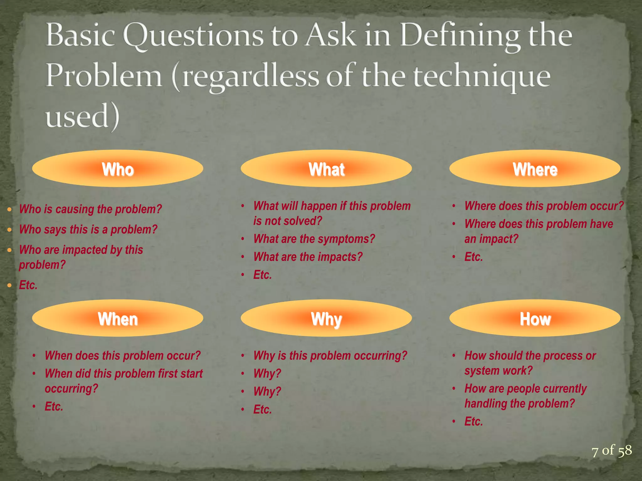 Root cause analysis training | PPTX