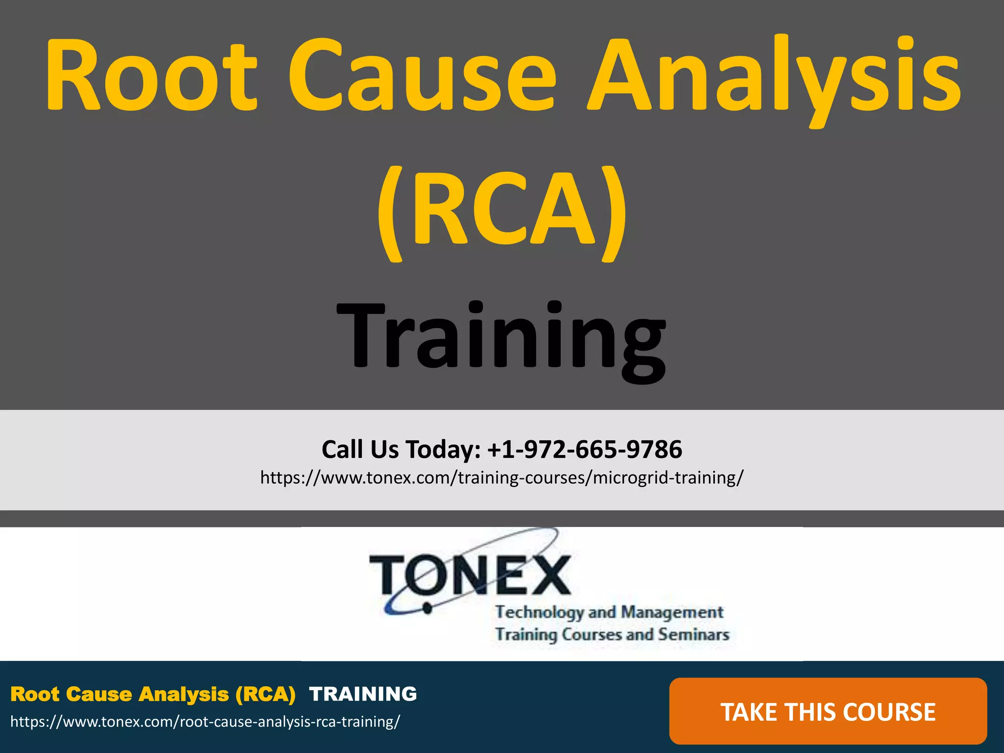 Root Cause Analysis (RCA) Training | PPTX