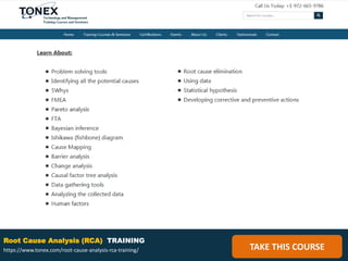 Root Cause Analysis (RCA) Training | PPTX
