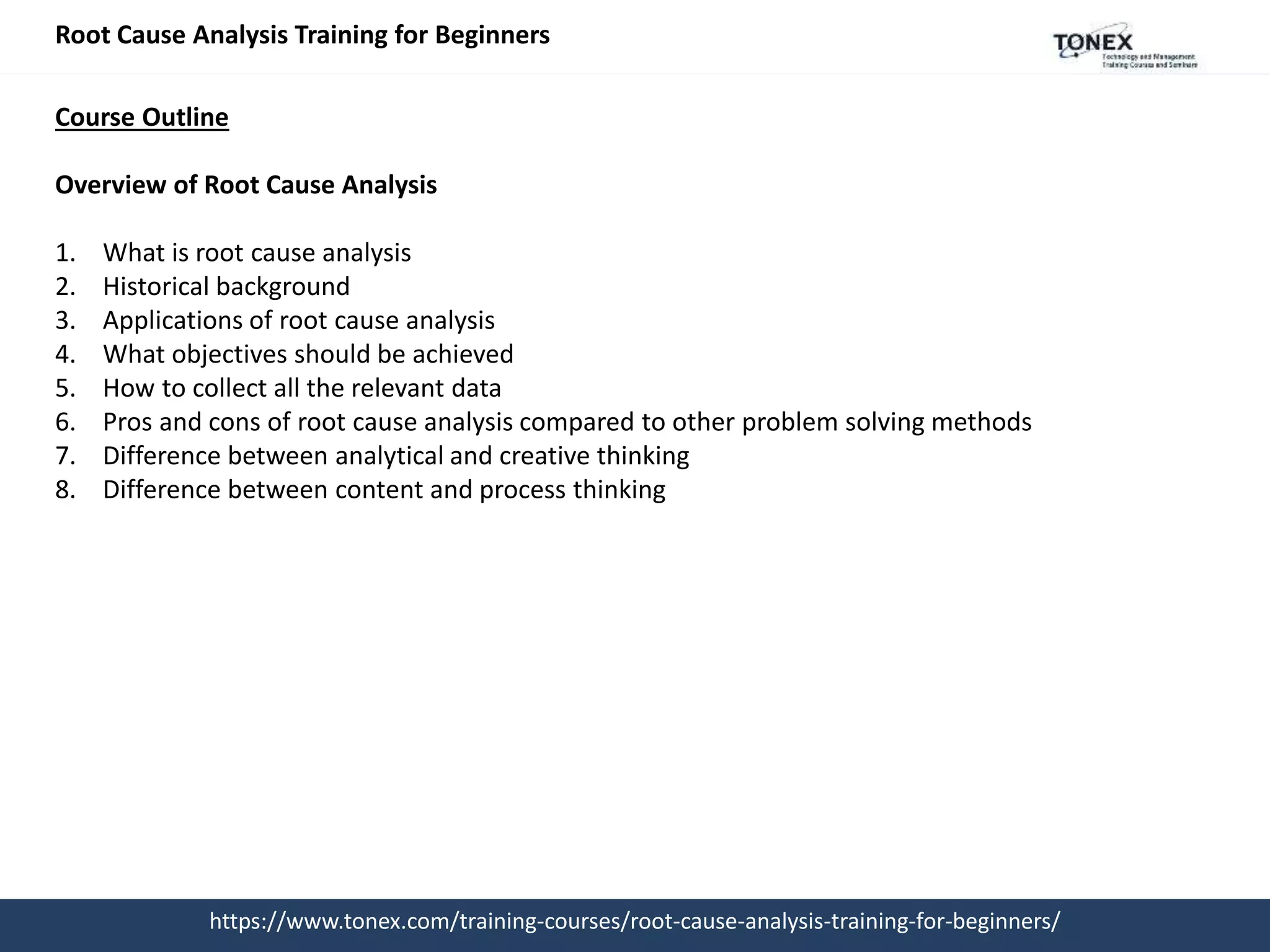 Root cause analysis training for beginners | PPTX