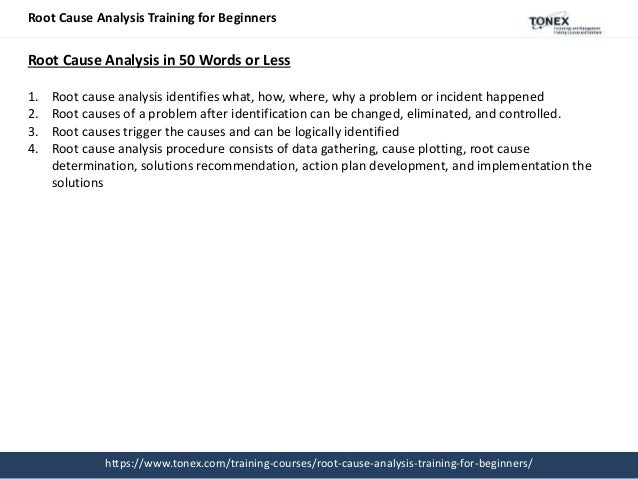 Root cause analysis training for beginners