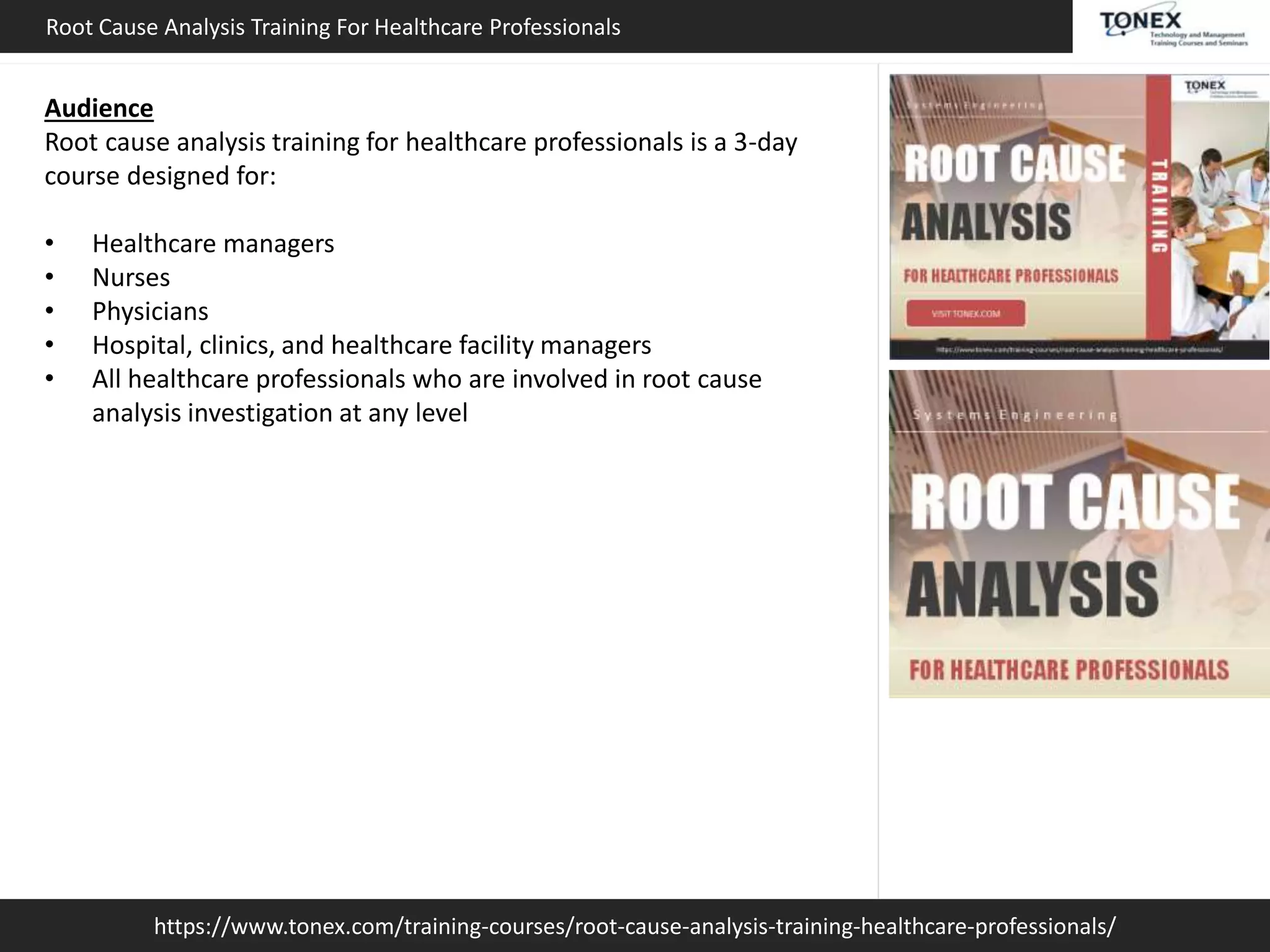 Root Cause Analysis Training for Healthcare Professionals : Tonex ...