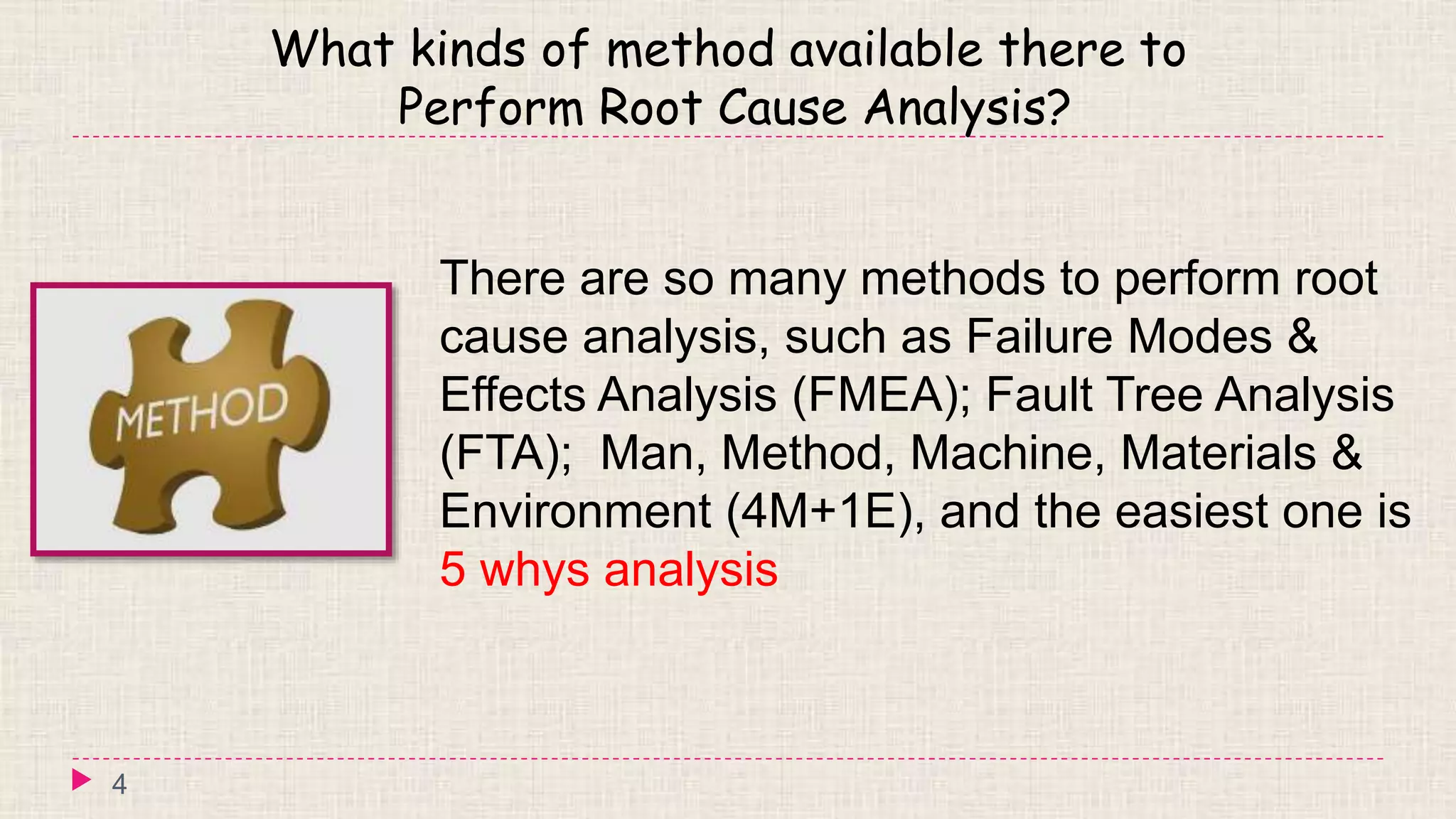 Root cause analysis using 5 whys | PPTX