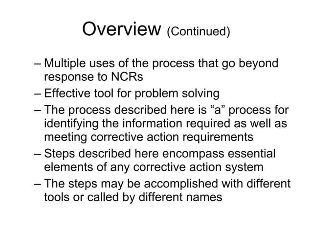 Root Cause Corrective Action | PPT | Business | Business and Finance