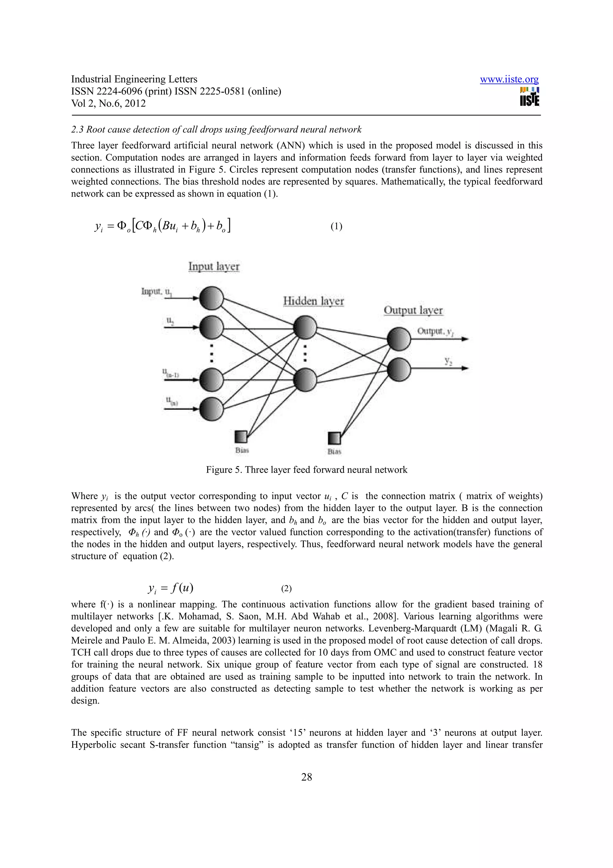 Root cause detection of call drops using feedforward neural network | PDF