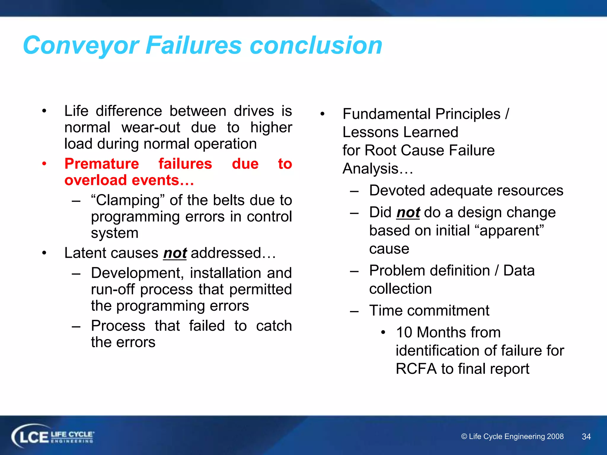 Root Cause Failure Analysis by Eugene Cottle-Lifecycle Engineering | PPTX