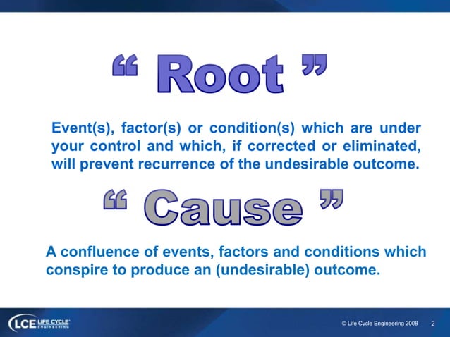 Root Cause Failure Analysis by Eugene Cottle-Lifecycle Engineering ...