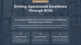 Root Cause Failure Analysis (RCFA) and its application | PPTX