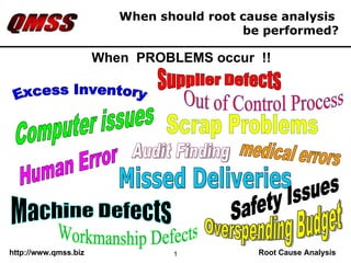 QMSS Root Cause Analysis - Sample Slides | PPT