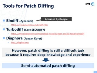 [ROOTCON13] Pilot Study on Semi-Automated Patch Diffing by Applying Machine-Learning Techniques ...
