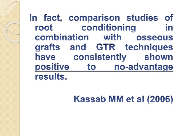 Root conditioning in periodontics | PPTX | Dental Health | Diseases and ...