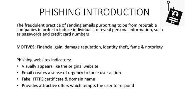 Phishing Detection using Machine Learning | PPTX