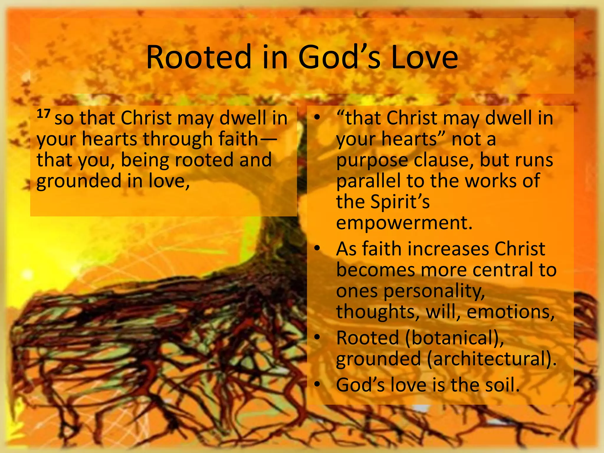 Rooted and Grounded in Love - Ephesians 3:14-21 | PPTX