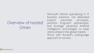 ROOTED COMPANY PROFILE .pptx | Business | Business and Finance