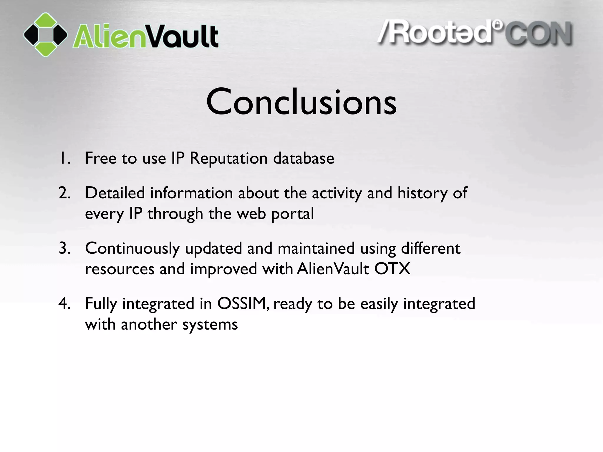 Building an IP Reputation Engine: Tracking the Miscreants | PDF