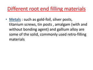 Root end filling | PPTX