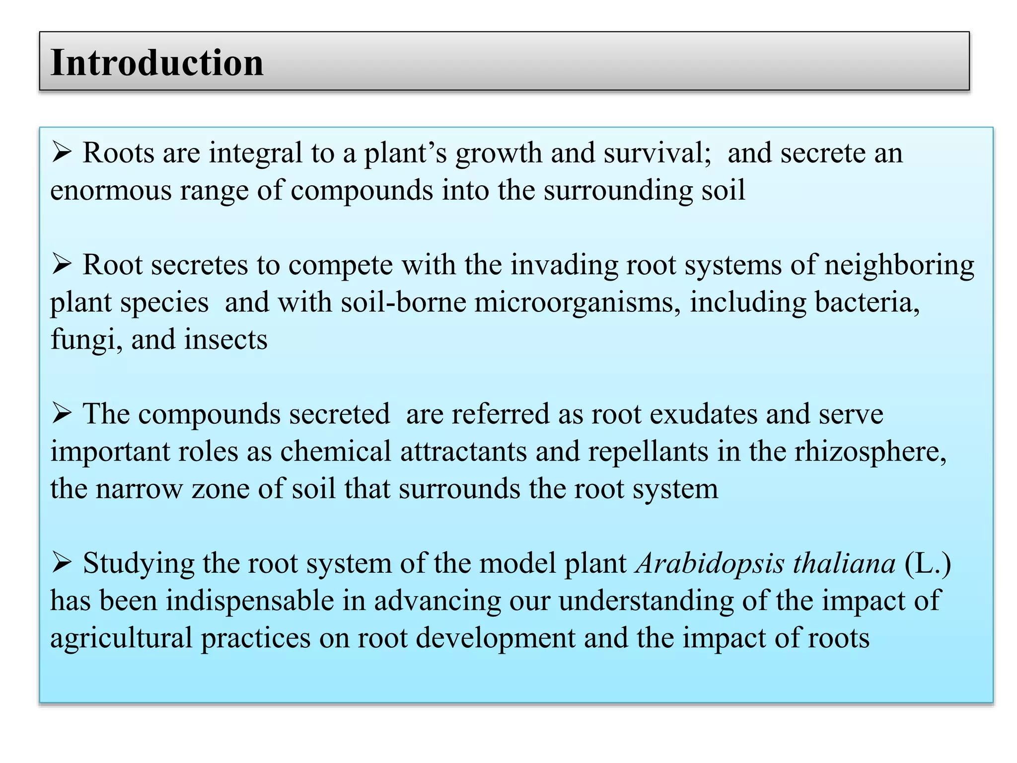 Root Exudates :Functions in plant-microbe interaction | PPTX
