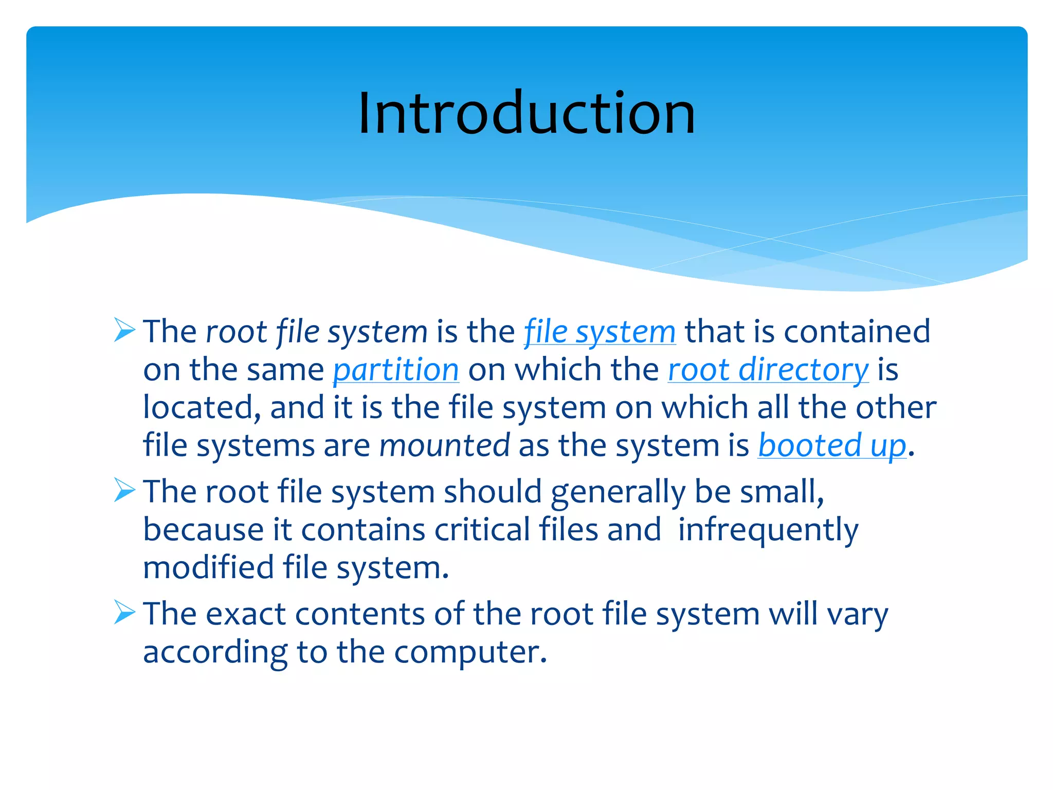 Root File System Ppt