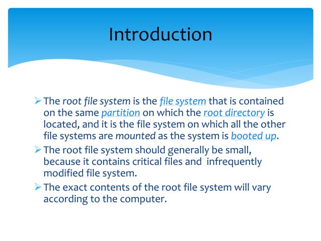 Root file system | PPTX