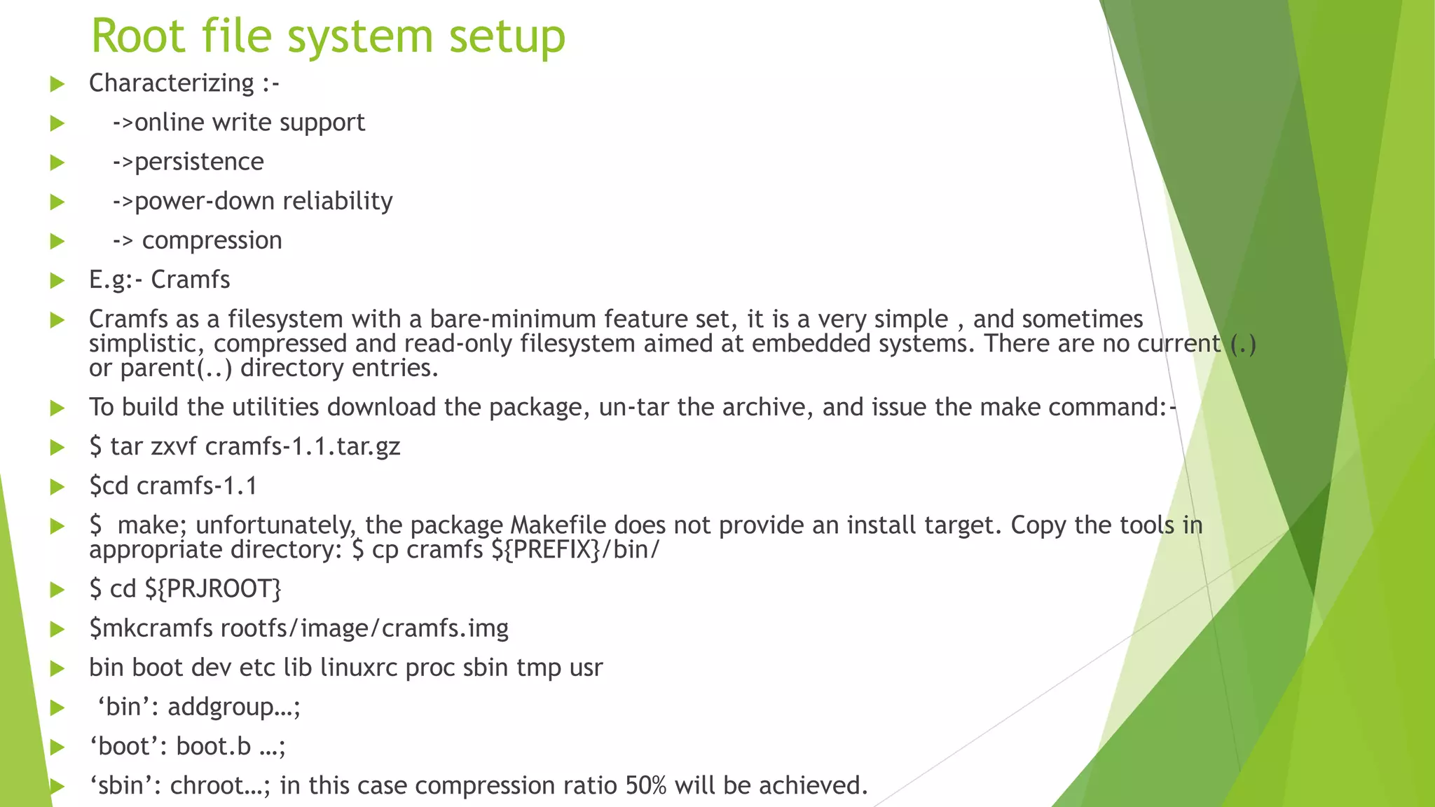 Root file system for embedded systems | PDF