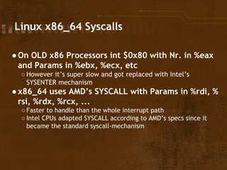 Exploiting the Linux Kernel via Intel's SYSRET Implementation | PPT