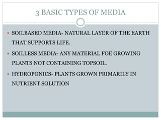 Rooting media in greenhouse | PPTX