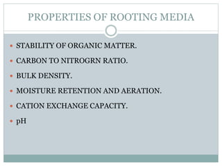 Rooting media in greenhouse | PPTX