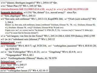 A Lexicon of Egyptian Lexical Roots (Project) | PDF